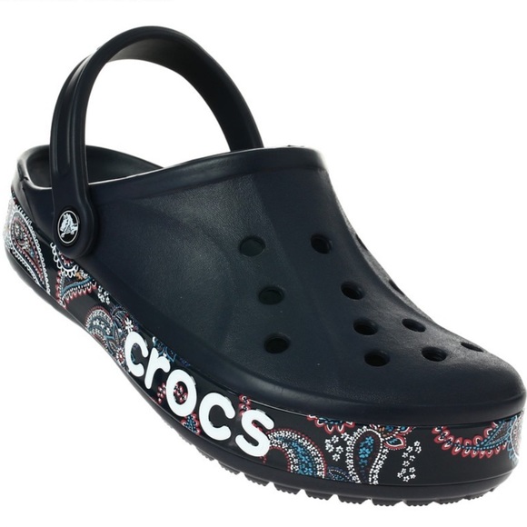 CROCS | Shoes | Crocs Bayaband Navy Bandana Print Clog Nwt | Poshmark